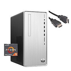 HP Pavilion Desktop PC,AMD Ryzen 5 4600G Processor 6-core Wite Radeon Graphics,12GB DDR4-3200 SDRAM,512GB HD-Windows 10 Home,Multi-Display Capable,5.1 Surround Sound(TP01-1337c),with 5-feet HDMI