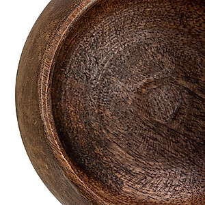 Creative Co-Op Mango Wood Bowl, Walnut Finish