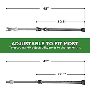 Guard Dog Security Door Jammer 2-in-1 Adjustable Door Knob Jammer & Sliding Patio Door Security Bar – 40 Different adjustments (Black w/Alarm)