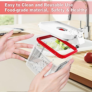 CrazyQueen Food Storage Containers with Lids, Vacuum Seal Containers for Food Storage, 5PCS Containers with 9PCS Vacuum Storage Bags & 2PCS Wine Stoppers for Cereal Bread Rice Kitchen Pantry