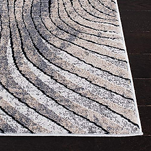 SAFAVIEH Lagoon Collection 5'5" x 7'7" Beige/Grey LGN178B Distressed Non-Shedding Living Room Bedroom Dining Home Office Area Rug