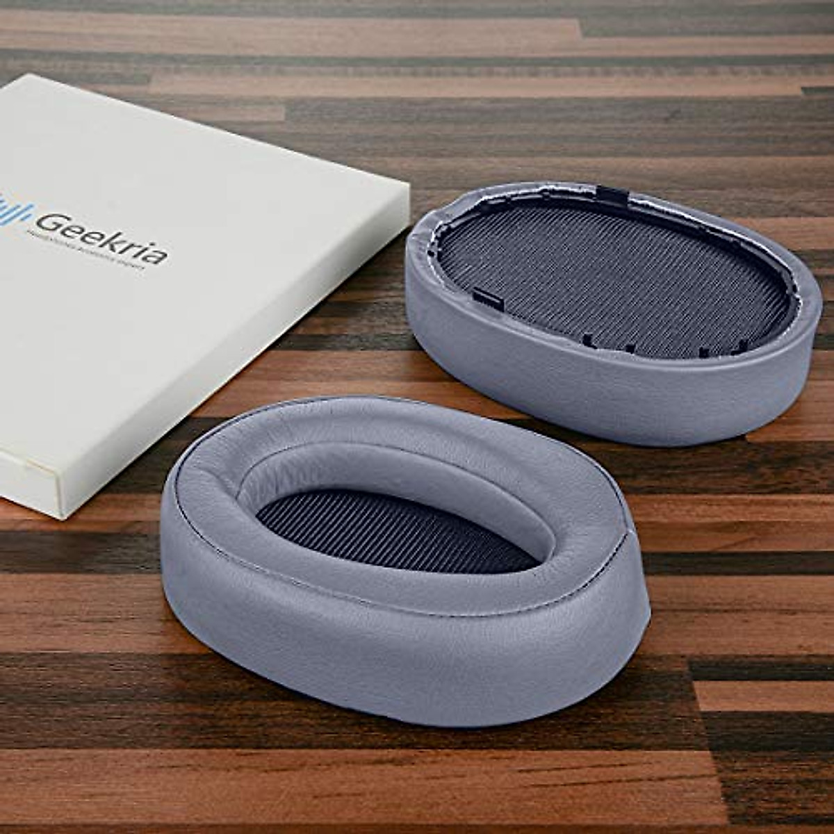 Geekria QuickFit Replacement Ear Pads for Sony MDR-100A MDR-100AAP MDR-H600A Headphones Ear Cushions, Headset Earpads, Ear Cups Cover Repair Parts (Blue Moon)