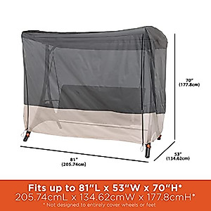 Modern Leisure® Renaissance Ultralite Patio Swing Cover, 81" L x 52" W x 70" H, Gray
