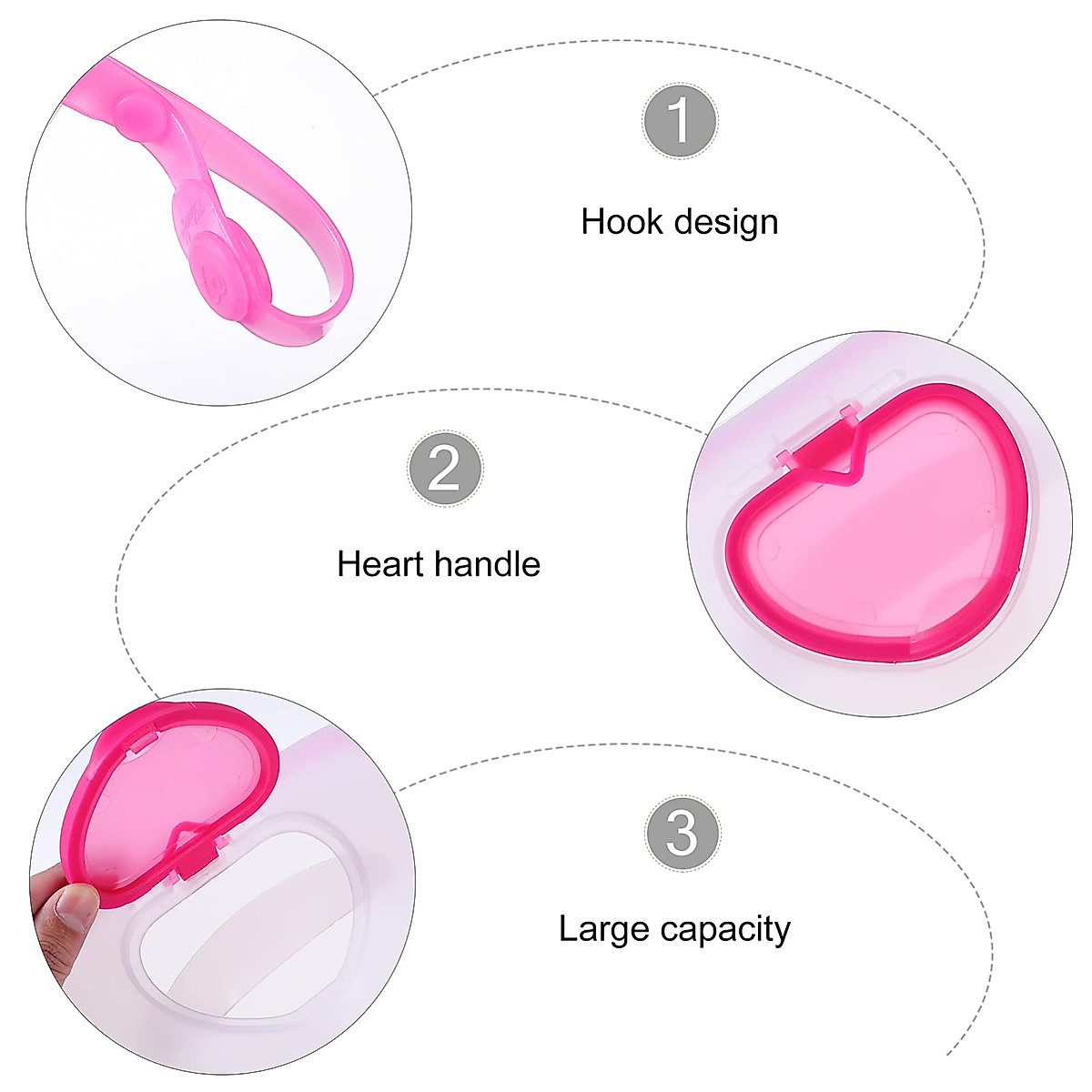 2Pcs On The Go Baby Wipes Dispenser Case Tissue Box Baby Wipe Holder Wipe Container for Outdoor Travel Car Pink