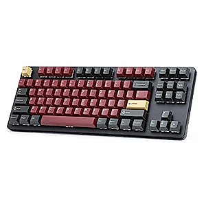 DROP GMK Redsuns Red Samurai Custom Mechanical Keyboard Keycap Set - 153-keys, Doubleshot, Cherry Profile, for 60%, 65%, TKL, Full-Size Layouts, and More (Red, Base Kit)