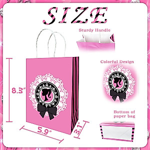 Valentina Buck 12 Party Bags Girl Party Supplies Decorations Treat Bag, Goodies Bags, Girls