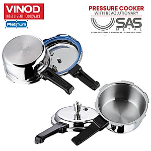 Vinod Platinum Triply SS Pressure Cooker 5.0ltr