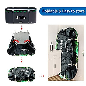 Foldable Bathtub Portable Soaking Bath Tub,Eco-Friendly Bathing Tub for Shower Stall,Thickening with Thermal Foam to Keep Temperature (XL Green Tree)