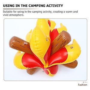 Toyvian Inflatable Campfire Camping Prop, Camping Party Campfire Party Scene Decoration 18 inches Vivid Blow up Campfire for Indoor Camping Sleepovers Scene Settings