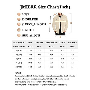 JMIERR Mens Corduroy Casual Button Down Shirts Long Sleeve Jackets Slim Fit Jacket with Flap Pockets, US 43(L), A Apricot