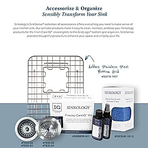 Sinkology SinkSense Ashbee Stainless Steel 11.5" x 13.25" Kitchen Sink Bottom Grid