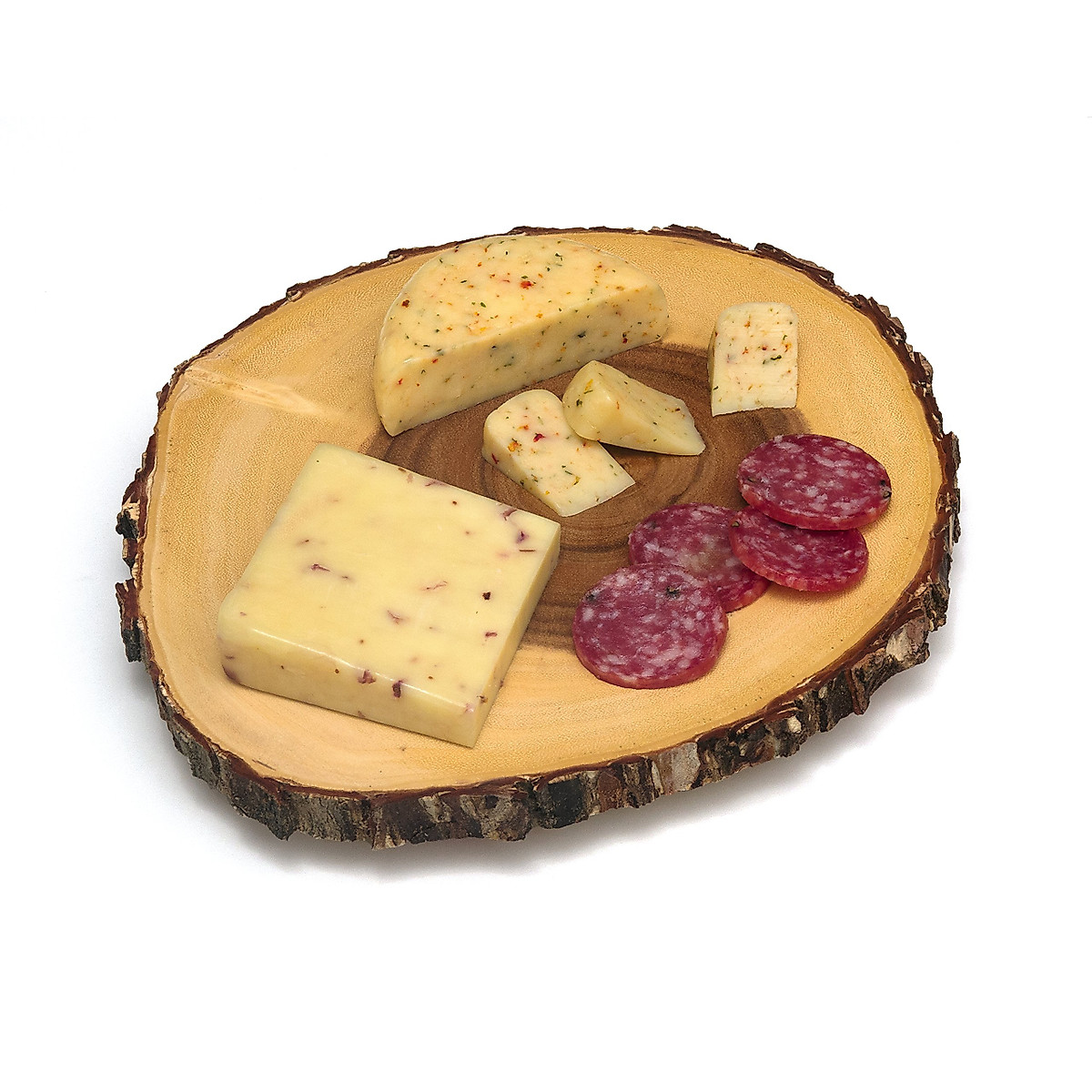 Lipper International Acacia Tree Bark Footed Server for Cheese, Crackers, and Hors D'oeuvres, Small, 10"-12" diameter