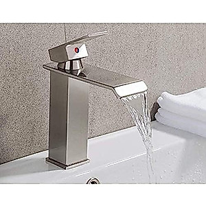 ItoNc Kitchen Taps Kitchen Tap Kitchen Tap Newly Basin Faucet Bathroom Waterfall Faucet Mixer Single Handle Brass Faucet Hot and Cold Bath Mixers Square Taps,Kitchen faucets