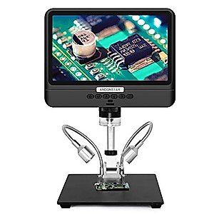 Andonstar AD208 Coin Microscope with 8.5 Inch Screen 260X LCD Lab Handheld USB Digital Microscopes for PCB Repair Soldering Coin Inspection