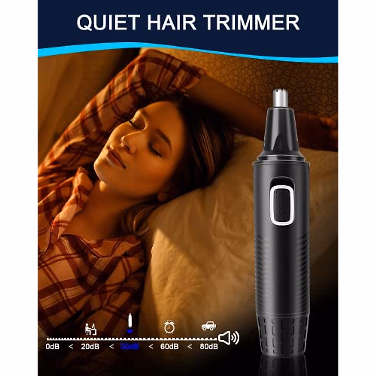 YUZHAII Ear and Nose Hair Trimmer, 8500RPM USB Rechargeable Nose Trimmer for Men and Women,Painless Nose Clippers Eyebrow Facial Hair Trimmer Kit,Dual Edge Blades for Easy Cleaning