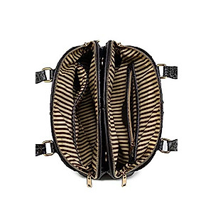 Staci Embossed Shoulder Bag Top Handle Textured Satchel by Mia K. Farrow