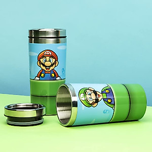 Super Mario Warp Pipe Travel Mug - 15oz Stainless Steel - Officially Licensed Nintendo Merchandise