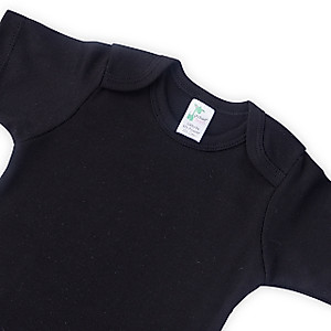 Laughing Giraffe Baby Blank Short Sleeve Unisex One Piece Bodysuit (3-6 Months, Black)