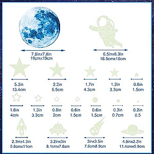 Glowing Stars for Ceiling, 1008 PCS Glow in The Dark Stars,Space Wall Decals Solar System Galaxy Planets Wall Stickers for Kids, Wall Decor for Girls Kids Bedroom Nursery Birthday Party Favor