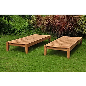 New Grade A Teak Multi Position Sun Chaise Lounger Steamer - Furniture only - Atnas Collection #WHCHAT