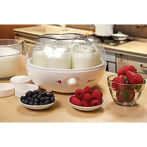 Euro Cuisine BM-QSHL-PFKK YM100 Automatic Yogurt Maker, 9.5 Inch, white