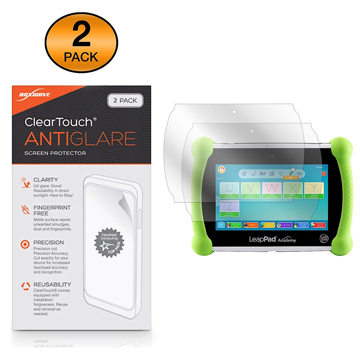 BoxWave Screen Protector Compatible with Leapfrog LeapPad Academy - ClearTouch Anti-Glare (2-Pack), Anti-Fingerprint Matte Film Skin for Leapfrog LeapPad Academy