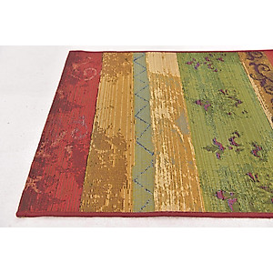 Unique Loom Outdoor Modern Collection Area Rug - Traditional (2' 2" x 3' 1" Rectangle, Multi/ Gold)