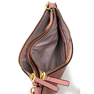 Tory Burch Double Zip Slim Crossbody (Pink moon)