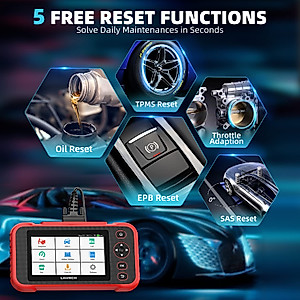 LAUNCH CRP129I OBD2 Scanner, Code Reader for Vehicle Engine ABS SRS Transmission, Car Diagnosis Tool with EPB SAS TPMS Oil Lamp Throttle Body Reset Battery Voltage Test, WiFi Free Update