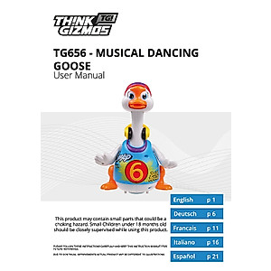 Think Gizmos Bump 'n' Go Walking, Talking, Singing and Dancing Musical Hip Hop Goose