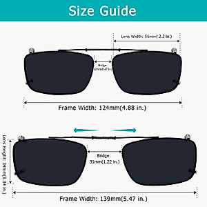Clip on Sunglasses Polarized Lens