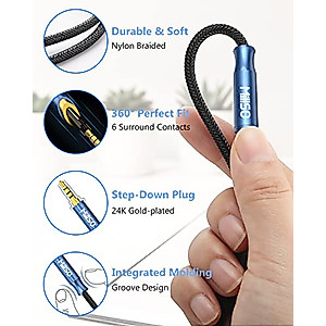 MillSO Headphone Extension Cable 3.5mm Male to Female 4 Pole TRRS Extension Cable [Nylon Braid] Stereo Aux Extension Cable Audio Cord Extender for PC, Smartphone, Speaker - Young Series (4ft/1.2m)