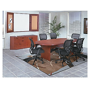 Saranya 18 Shop New Cherry Finish 6 FT Conference Table Traditional Executive Racetrack Shaped Real Wood Legs Boardroom Meeting Room Office Table Desk Furniture 71" L x 35" W x 29" H