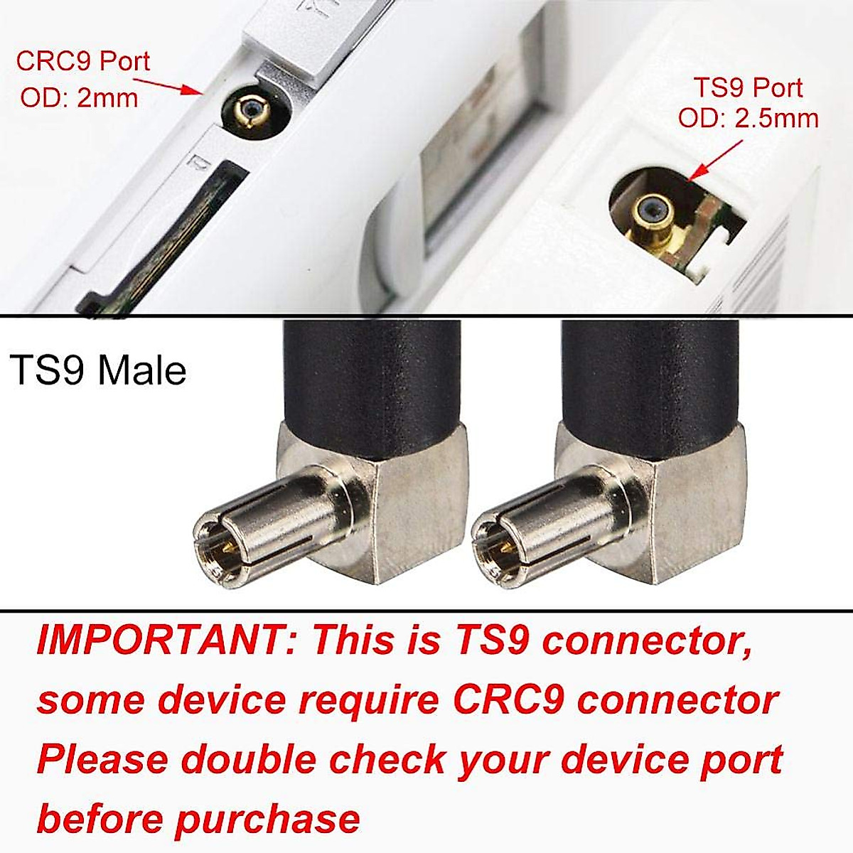 4G LTE 3dBi External TS9 Antenna Mini Soft Whip TS9 Antenna for MiFi Mobile Hotspot Router USB Modem Dongle Jetpack Air Card AC791L 8800L 7730L Netgear LB1120 LB1121 LB2120 Nighthawk M1 Pack of 2