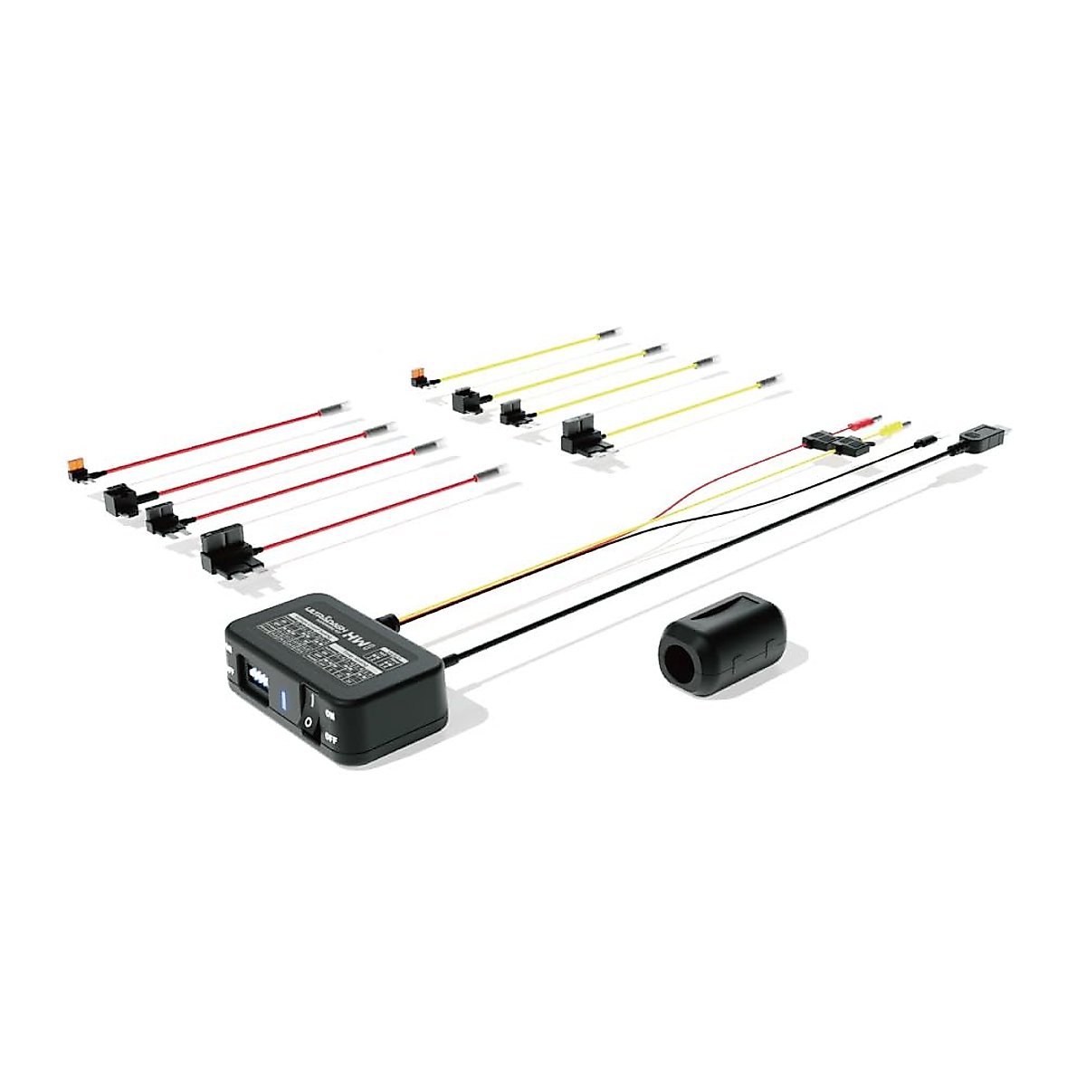 Hardwire Kit UltraDash HW1-A Single I-Shape Cable, Low-Voltage Power Protection & Timer Function, Mini USB Connector Acc & Permanent for Dash Cam Including ATM Mini Micro2 ATO/C LP-Mini Fuse Type