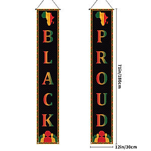 Black History Month Decorations Black Proud Welcome Sign Pan African American Black History Month Decorations and Supplies for Home Party