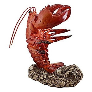 Ebros Nautical Coastal Dancing Red Lobster Drunken Cajun Creole Delight Wine Bottle Holder Caddy Figurine Home Kitchen Dining Party Hosting Decor Sea Life Marine Shell Seafood Shrimping Fishing Statue