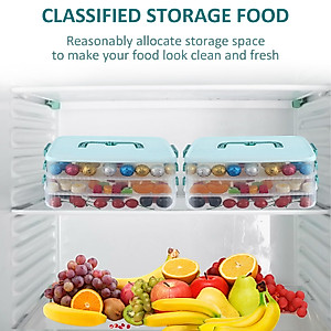 MAQUITA Deli Meat Container for Fridge, 3 Layer Lunch Meat Container for Refrigerator Ham and Deli Meat and Cheese Containers Bacon Storage Container with Tongs