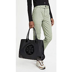 Tory Burch Women's Ella Patent Tote, Black, One Size