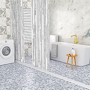 3" High Shower Threshold Water Dam 39 IN Collapsible Shower Water Splash Guard for Curbless Shower Threshold Barrier Water Stopper for Wet and Dry Separation Bathroom and Kitchen (White)