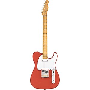 Fender Vintera 50s Telecaster Electric Guitar, with 2-Year Warranty, Fiesta Red, Maple Fingerboard