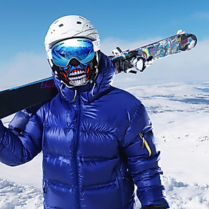 EXP VISION Ski Snowboard Goggles with Balaclava Ski Mask for Women Men and Younth, OTG Snow Goggle Anti Fog Winter Face Mask