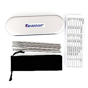 VEASOON Snake Probe Kit 8 Pieces Professional Portable for Snakes Reptiles Pythons Gender Sexing Probing Set