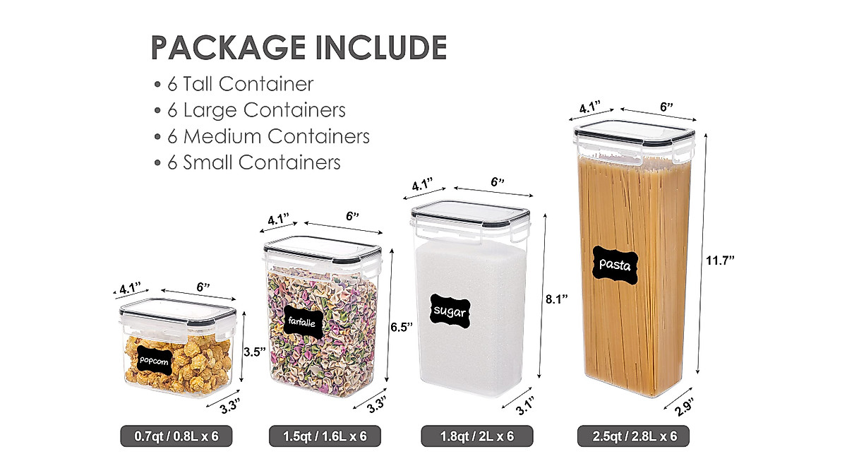 Vtopmart 24 Pcs Food Storage Containers - Keep Food Fresh
