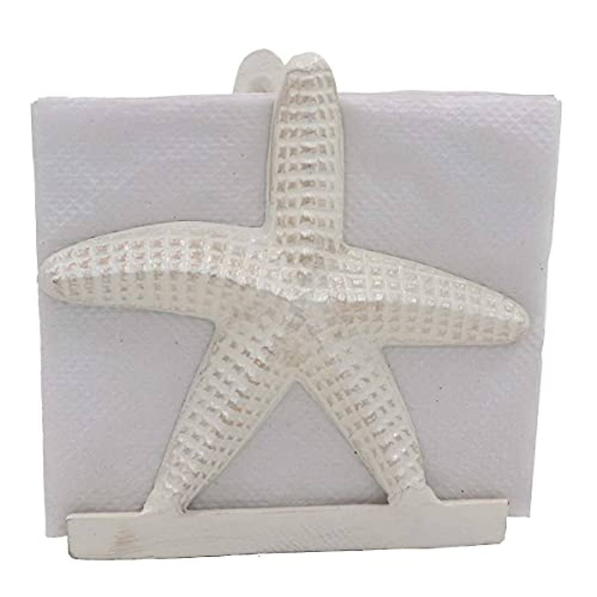 THDC Nautical Napkin Holder, Lunch, Dinner, Nautical Collection Napkin Holder, Made Of Metal (Star Off-White)