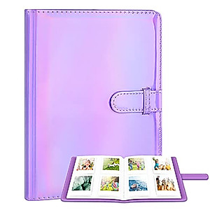 Ablus 128 Pockets Mini Photo Album for Fujifilm Instax Mini Camera, Polaroid Snap, Z2300, SocialMatic Instant Cameras & Zip Instant Printer (Nebula Purple)