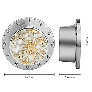 Kitchen Timer Seashells Magnetic Countdown Clock for Cooking Teaching Studying