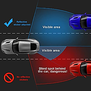 8PCS Car Handle Cup Protector Reflective Stickers, 3D Carbon Fiber Door Bowl Paint Scratch Protective Film, Night Visibility Door Cover Guard Strips, Warning Decals Universal for Most Cars (Red)
