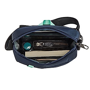 Travelon Greenlander Sustainable Anti-Theft Small Crossbody, Galaxy Blue, 7.5" W x 10.5" H x 2.75" D