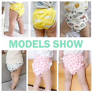 ORINERY Unisex Training Underwear Cotton Toddler Boys Underpants Potty Training Panties Waterproof Girls Pee Panties 6-Pack (DX528-C, 6-12 Months Old)